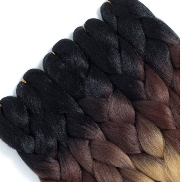 Accessories | 5 Packs Of Black Brown 3 Tone Ombr Braiding Hair | Poshmark